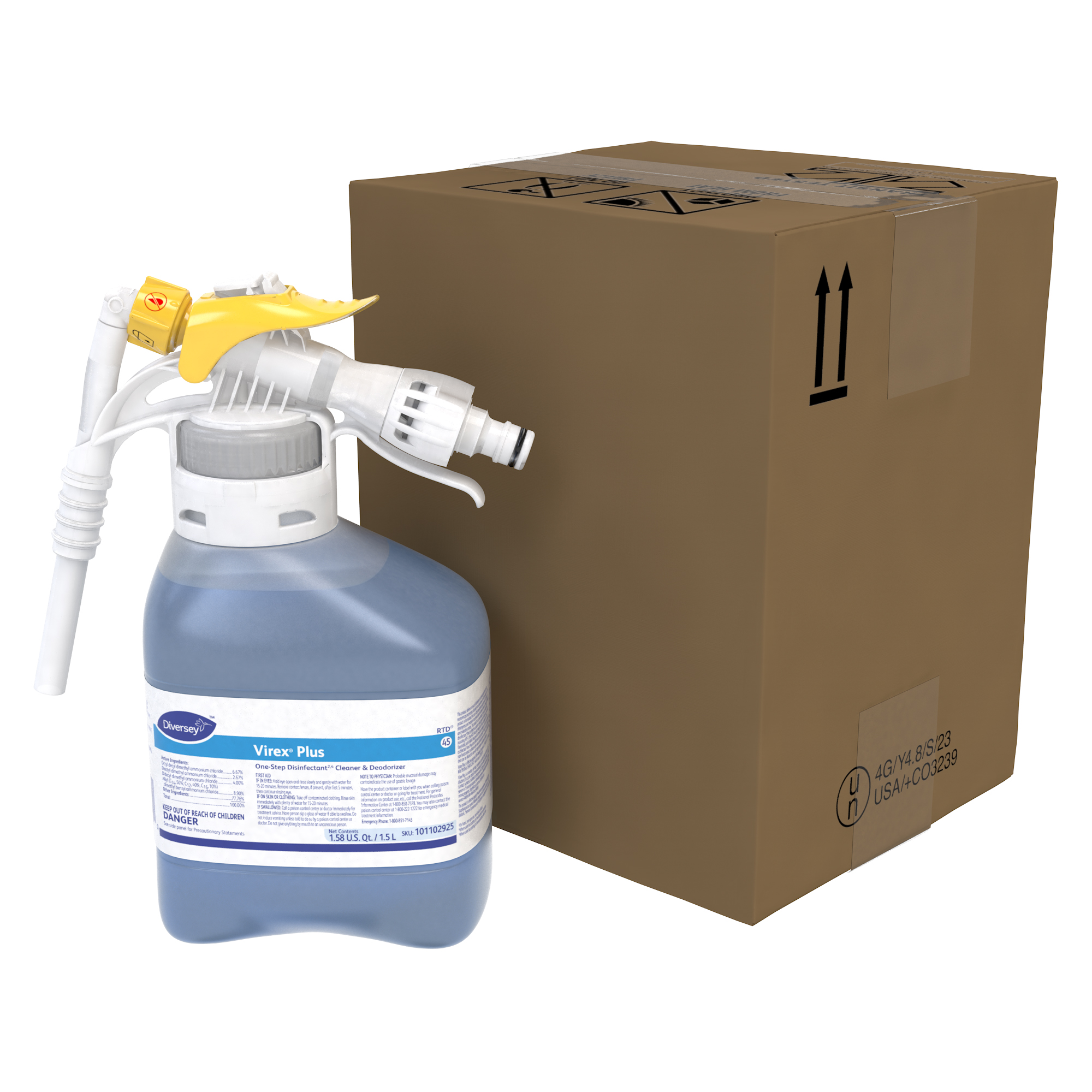 Diversey Virex Plus One-Step Disinfectant Cleaner & Deodorant 101102925 ...