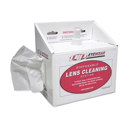 Disposable Eyeglass Lens Cleaning Station with Wipes & Solution - SupplyDen