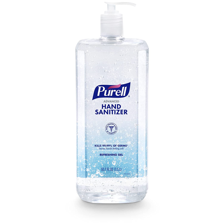 Gojo 5015-04 Purell Advanced Hand Sanitizer Gel - 1.5 Liter Pump Bottle ...