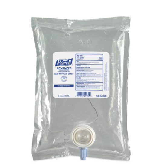 Gojo 4163-08 Purell Advanced Hand Sanitizer - 1000mL Refill - 16861 ...