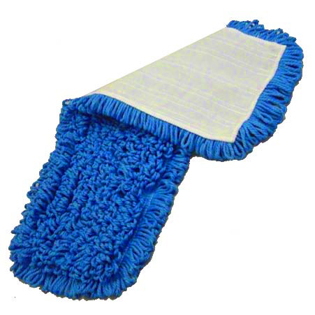 Spun Loop Microfiber Wet Pad - 18" x 5", Blue - SupplyDen