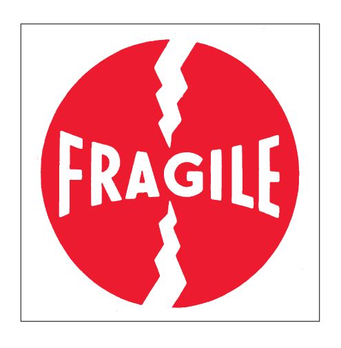 Fragile Sign Red