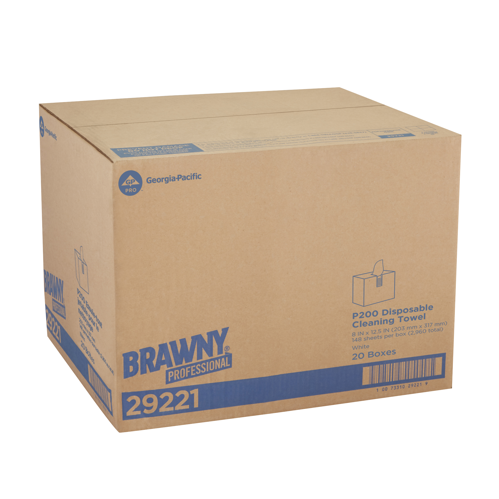 GP Pro 29221 Brawny Professional P200 Disposable 1/4 Fold Paper ...