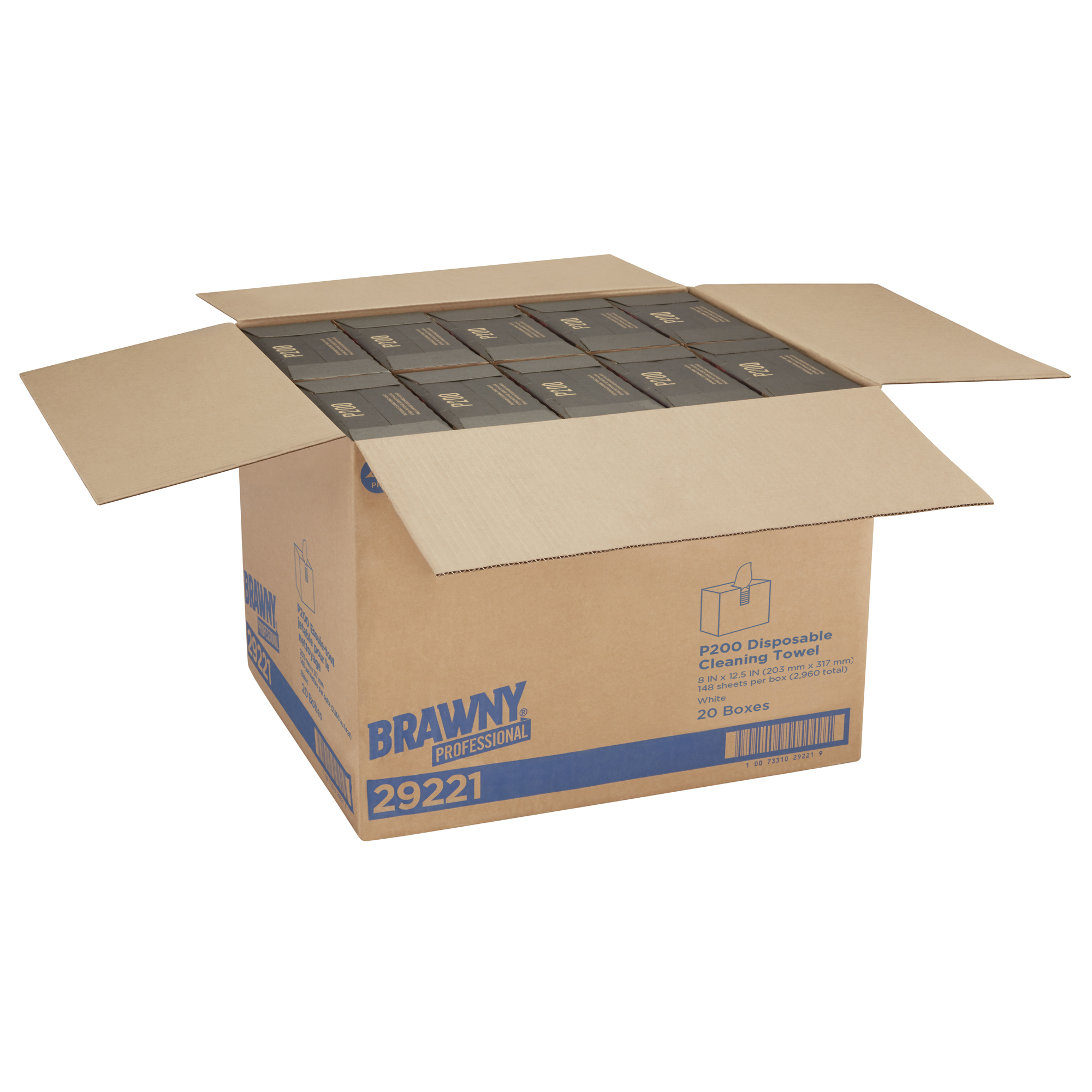 GP Pro 29221 Brawny Professional P200 Disposable 1/4 Fold Paper ...