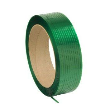 Hand Grade Polyester Strapping - 5/8" x 4000' 1400# .035 Thick, Green ...