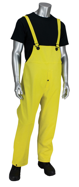 Flex Ribbed PVC Bib Overalls - Yellow, Medium - SupplyDen