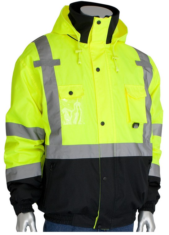 ANSI Type R Class 3 Rip Stop Premium Plus Bomber Jacket with Zip-Out ...