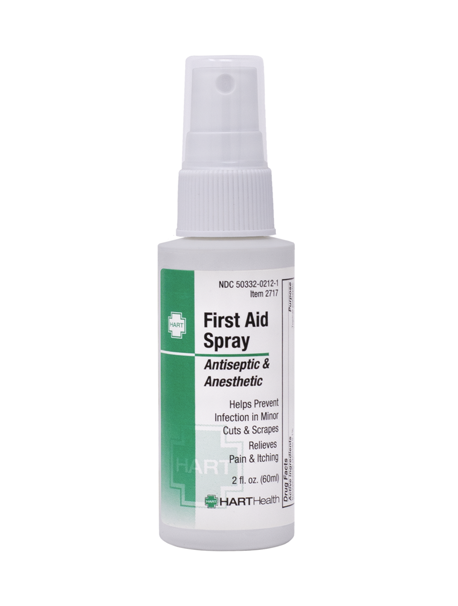 First Aid Spray Antiseptic/Anesthetic - 2 Ounce Pump Spray Bottle ...
