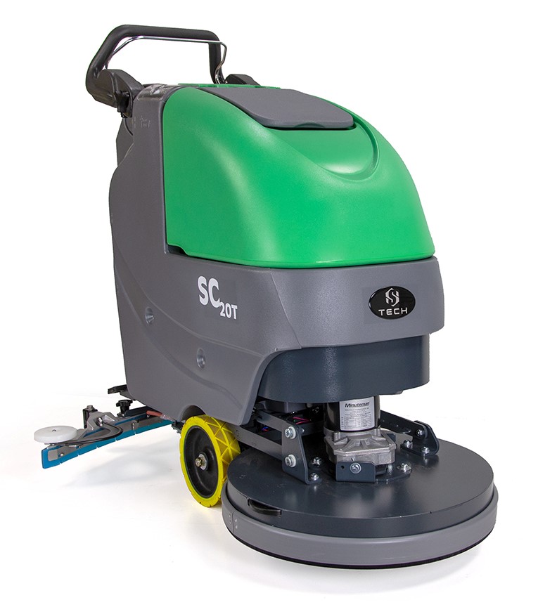 S-TECH SC20T 20 inch Traction Driven Walk Behind Automatic Scrubber ...