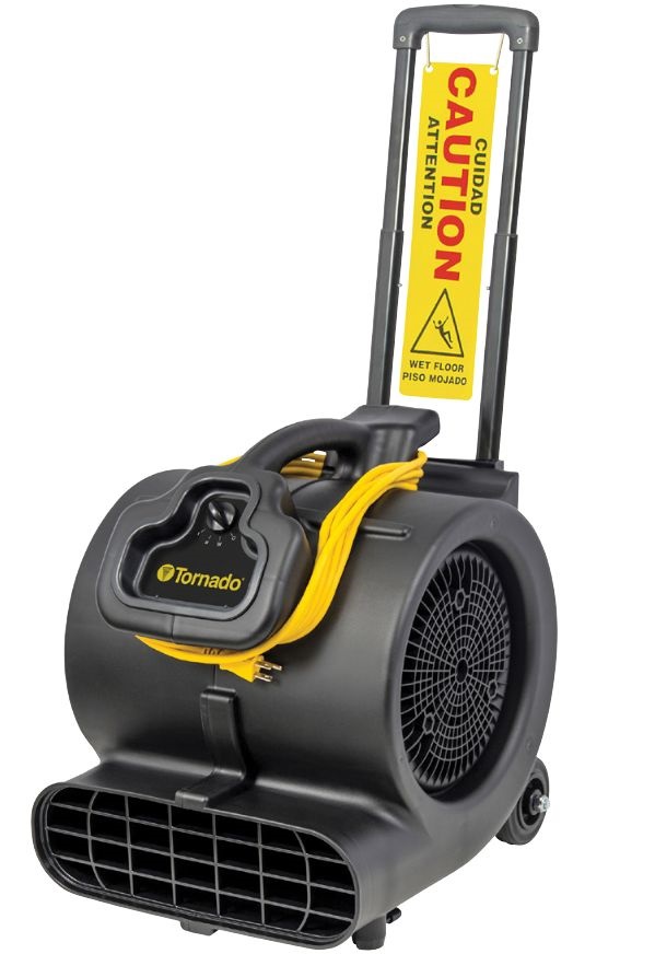 Tornado Windshear 3200 3 Speed Air Mover with Wheels and Safety Sign ...