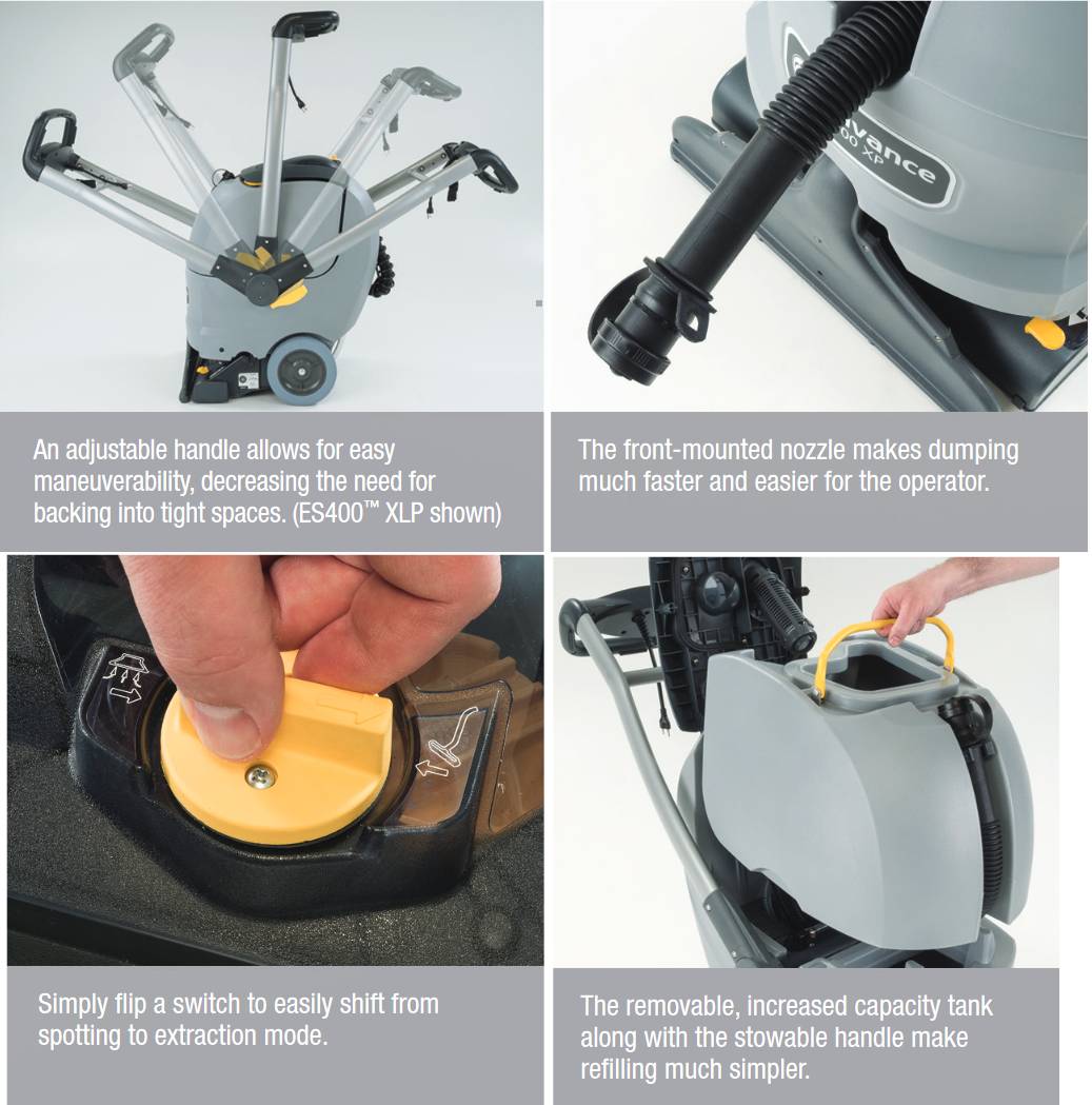 Advance ES400 XLP 18" Self Contained Carpet Extractor with LIFT - 50 ...