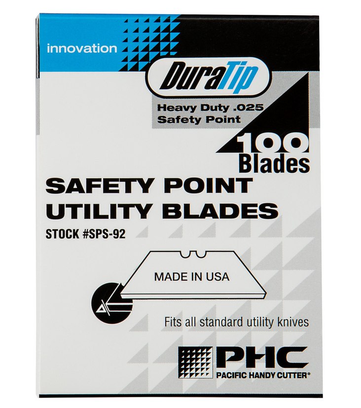 Safety Point Duratip Universal Replacement Utility Blades - 100 Count ...