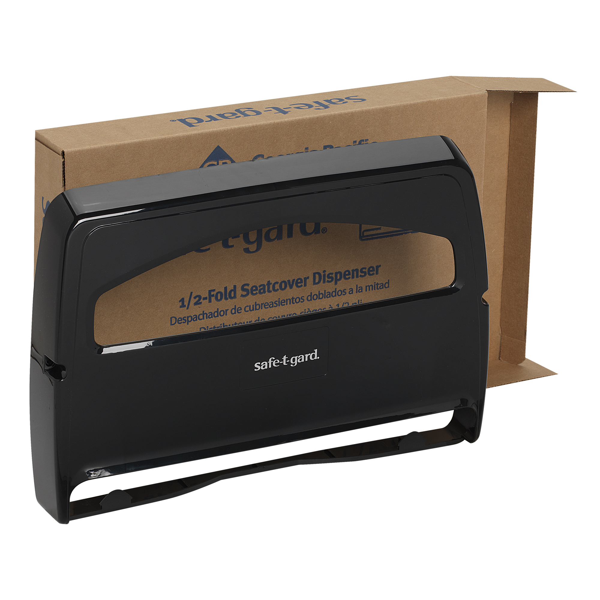 GP Pro 57748 Safe-T-Gard 1/2 Fold Seat Cover Dispenser - Black - 13658 ...