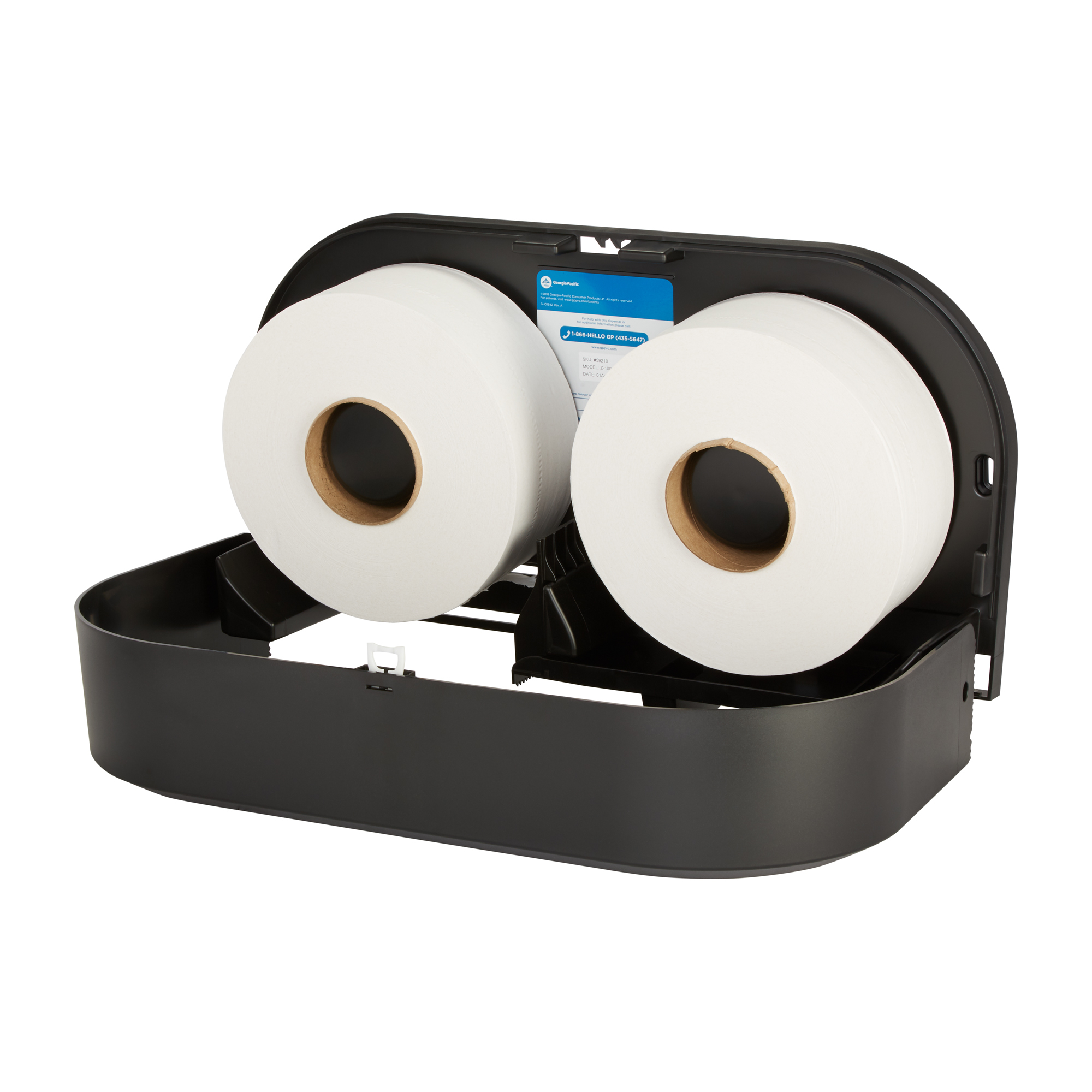 GP Pro 59210 9" Twin Jr. Jumbo Two Roll Bathroom Tissue Dispenser ...