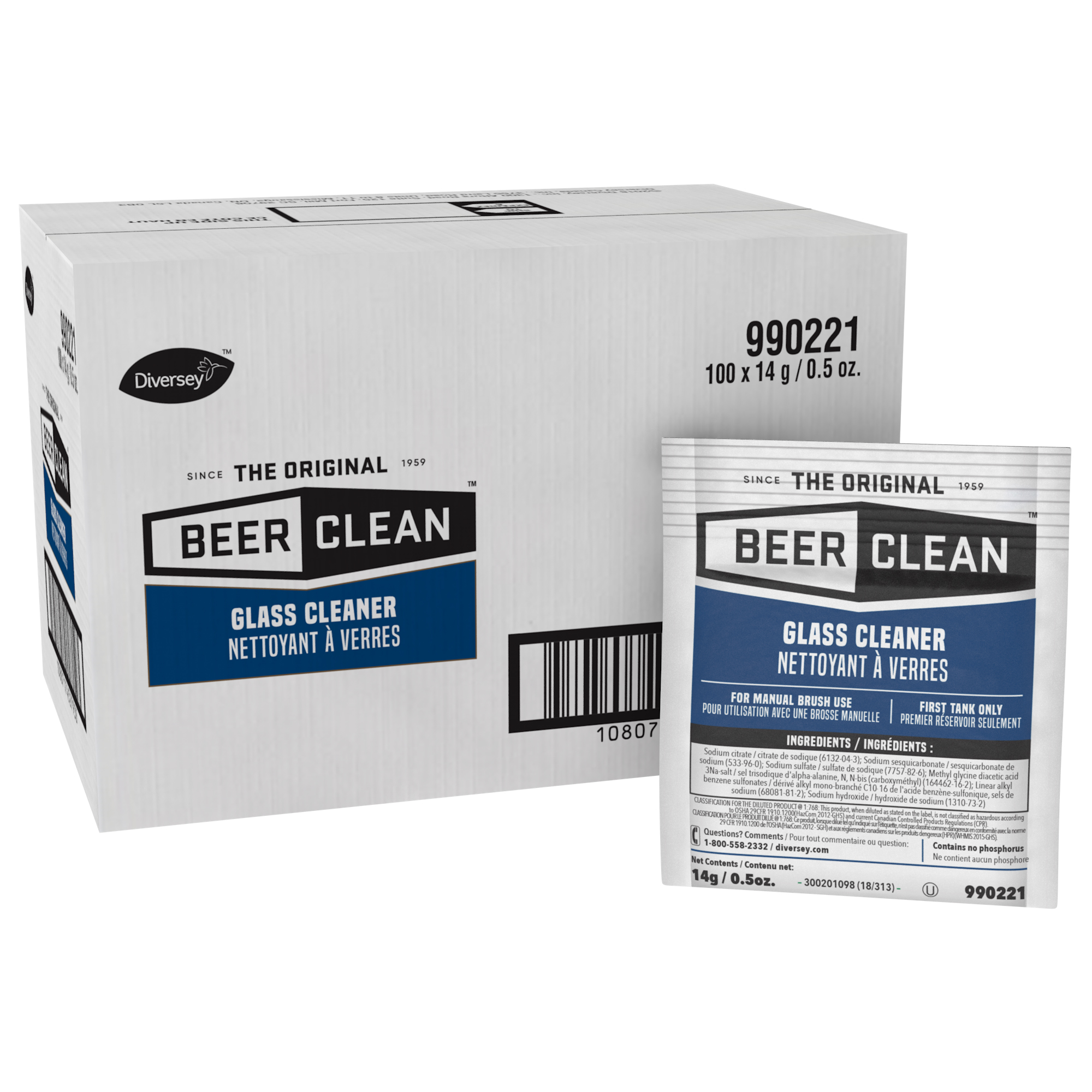 Beer Clean Powdered Glass Cleaner CBD540731 - 0.5 Ounce Packets, 100 ...