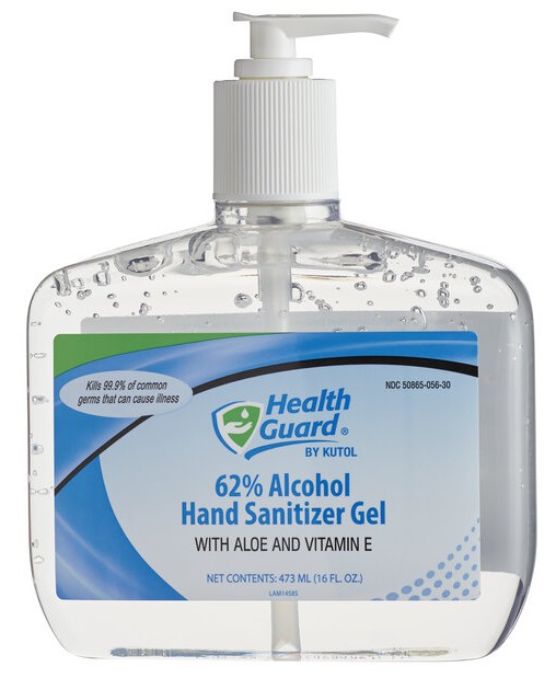 Kutol Health Guard Instant Hand Sanitizer Gel - 16 Ounce Pump Bottle ...