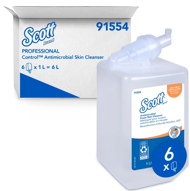 Scott Antimicrobial Foam Skin Cleanser 91554 - 6/1000ml - 16568 ...