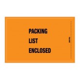 5.25" x 8" Orange Mil-Spec "Packing List Enclosed" Envelopes - SupplyDen